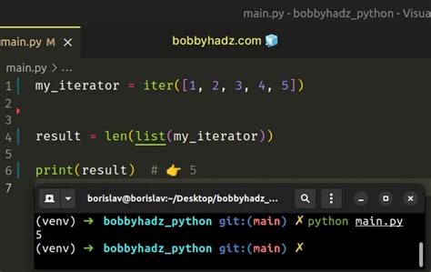 python count in iterator