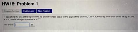 Solved Hw18 Problem 1 Previous Problem Problem List Next