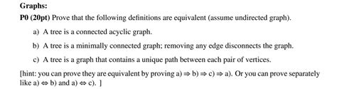solved graphs po 2opt prove that the following definitions are