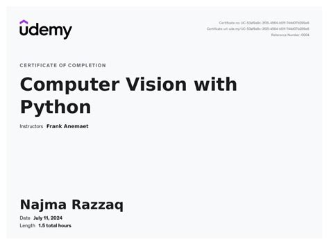 I Am Excited To Share That I Have Recently Completed A Comprehensive Course On Computer Vision