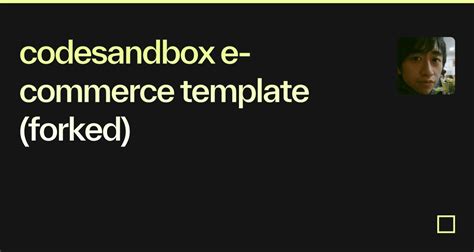 Codesandbox E Commerce Template Forked Codesandbox