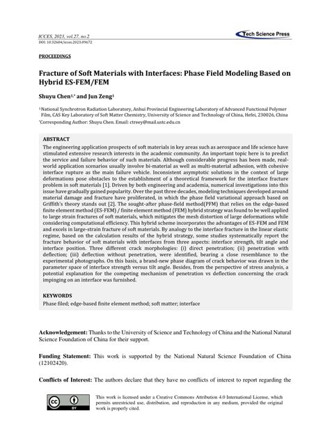 pdf fracture of soft materials with interfaces phase field modeling