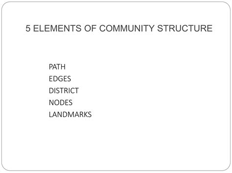 Elements Of Community Structure Pptx