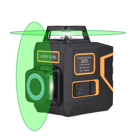 2d Cross Line Laser Level With Bracket 30m 98ft Self Leveling 2 X 360 Degree Horizontal And