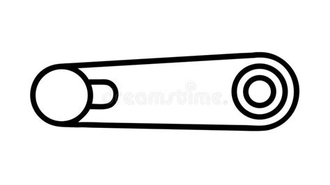 Cylindrical Object With Hole Icon Minimal Line Art Vector Design