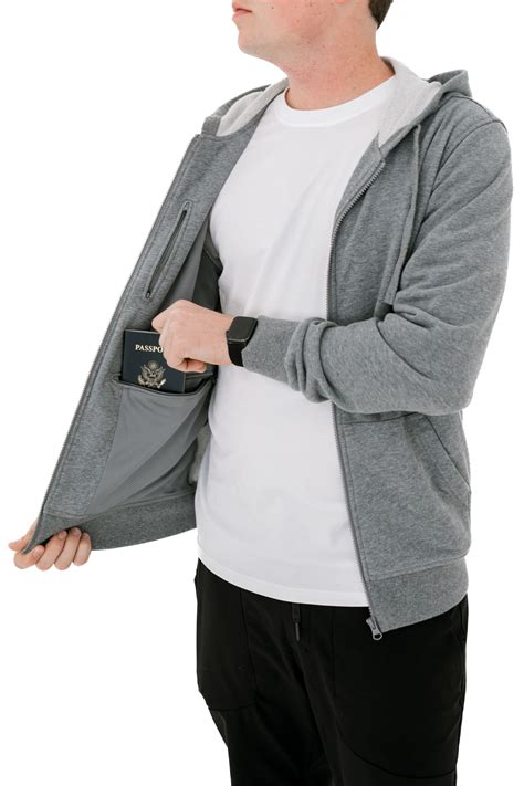 Smart Pickpocket Proof Men Hoodie With 4 Secret Pockets The Clever