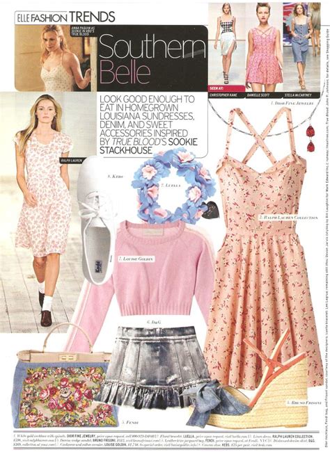 Elle Magazine Fashion Trends Southern Belle Inspired By Anna Paquin
