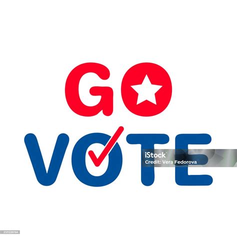 투표하러 가세요 대통령 선거 타이포그래피 포스터입니다 미국 애국심 표시입니다 배너 스티커 전단지 등에 대한 벡터 템플릿 2024년에 대한 스톡 벡터 아트 및 기타 이미지