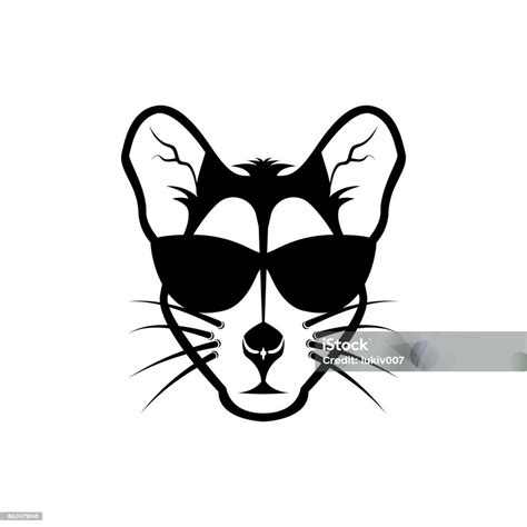 벡터 마우스 머리 얼굴 복고풍 아이콘 엠 블 럼 배지 라벨 템플릿 및 T셔츠 빈티지 디자인 요소 흰색 배경에 고립 0명에 대한 스톡 벡터 아트 및 기타 이미지 Istock