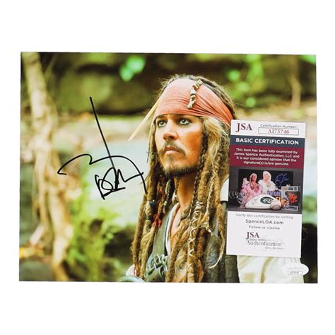 Johnny Depp Signed Pirates Of The Caribbean 8x10 Photo Jsa Pristine Auction