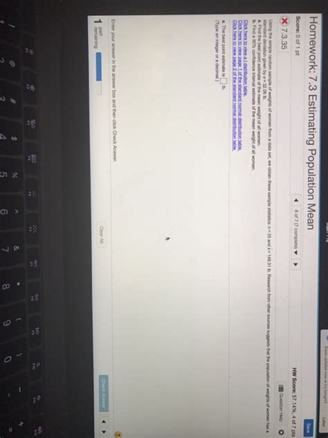 Solved Using The Simple Random Sample Of Weights Of Women