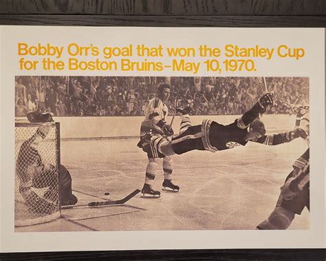 Vintage Bobby Orr The Goal Poster 1970s Nhl Print 13x19