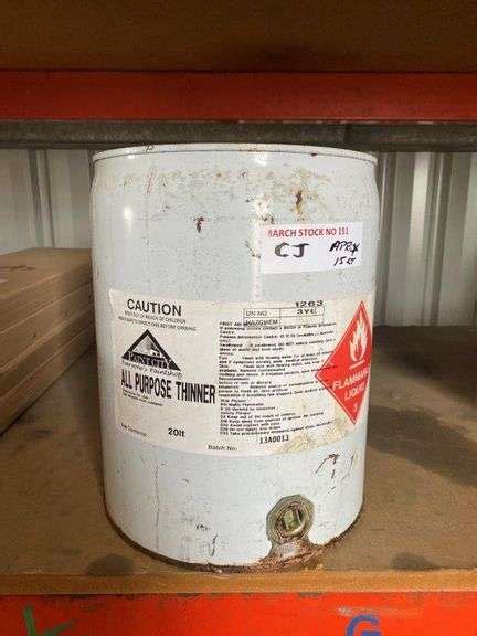 Drum Of All Purpose Thinner Tvaa Pty Ltd T A Tomkins Valuers And Auctioneers