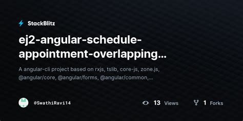 Ej2 Angular Schedule Appointment Overlapping Forked Stackblitz