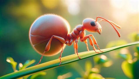 A Bug That Is On A Branch With The Sun Behind It Premium Ai Generated