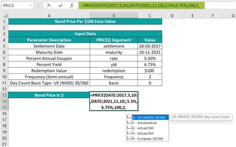 Price Function In Excel Formula Examples How To Use