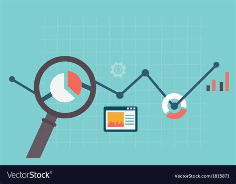 Flat Web Analytics Information And Development Vector Image