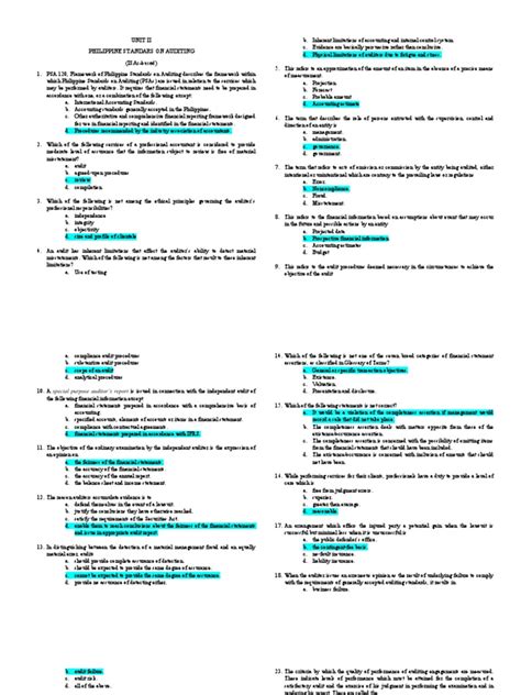 2 Philippine Standards On Auditing Pdf Audit Financial Audit