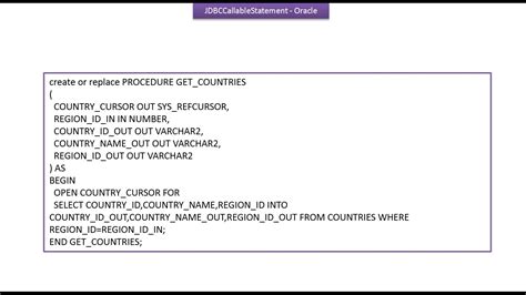 java ee jdbc callablestatement cursor and multiple out param oracle