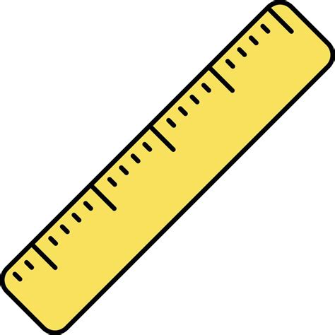 Yellow Ruler Scale Icon On White Background 24157960 Vector Art At Vecteezy