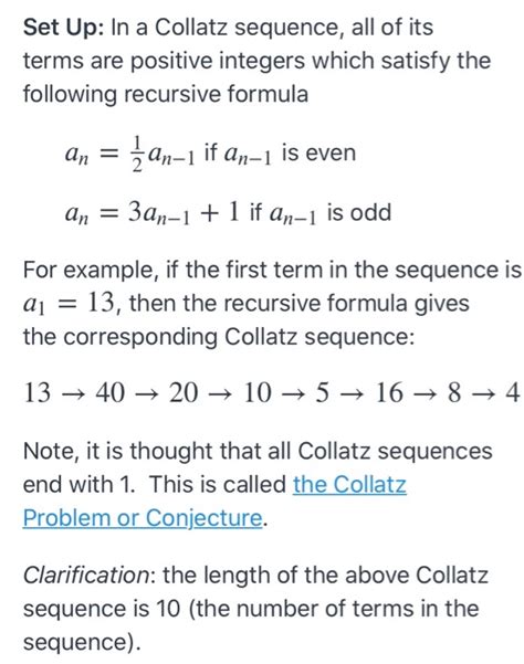 solved set up in a collatz sequence all of its terms are