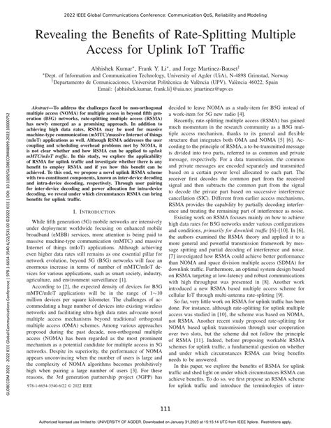 pdf revealing the benefits of rate splitting multiple access for