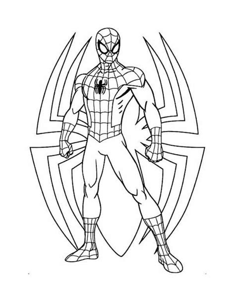 Spider Man Black And White Coloring
