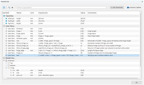 User Parameter Using Floating Point Modulo Returning Value Equal To