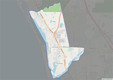 Map Of Laurel Cdp Florida Thong Thai Real