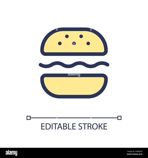 Burger Pixel Perfect RGB Color Ui Icon Stock Vector Image Art Alamy