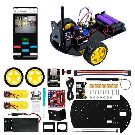 Lafvin 4wd Smart Robot Car Kit Esp32 Cam Wifi Camera For Arduino