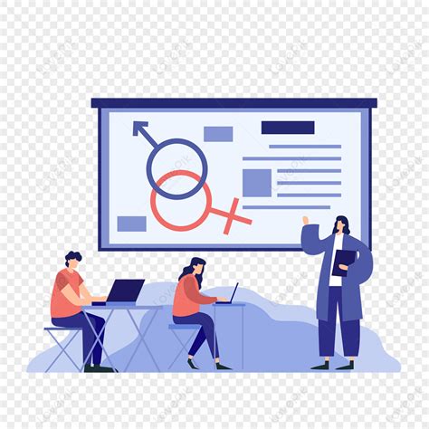 Business Illustration Of Sex Education Concept In Male And Female