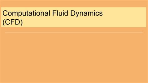 Computational Fluid Dynamics Cfd Pdf 3 D Graphics Computer Software And Applications
