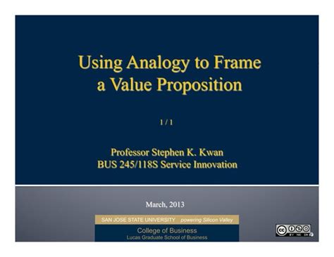 Using Analogies To Frame A Value Proposition Pdf