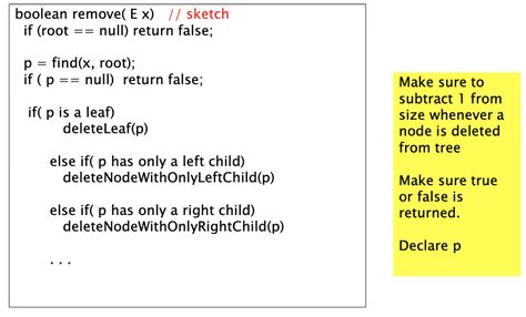 solved boolean remove ex sketch if root null