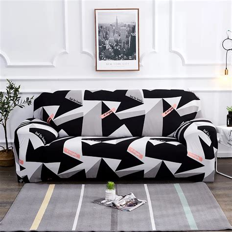 블랙 화이트 그레이 인용 소파 커버 타이트 랩 모두 포함 단면 탄성 시트 소파 커버 슬립커버 couch covers slipcovers couch
