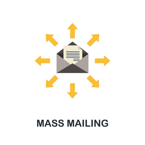Premium Vector Mass Mailing Flat Icon Simple Sign From Crowdfunding