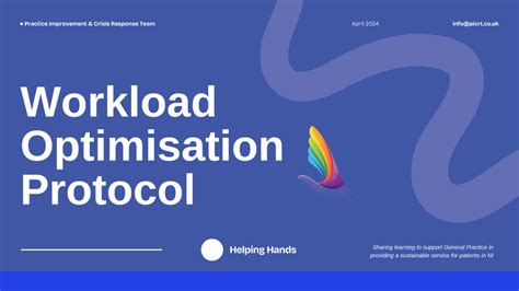 Maximising Efficiency By Using Workload Optimisation In General Practice PICRT