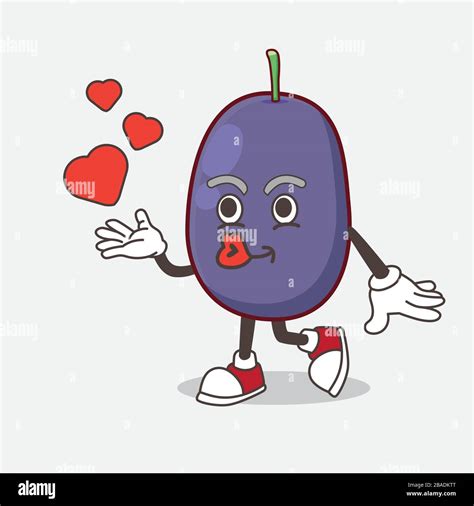 Purple Java Plum Mascot Character Vector Illustration Stock Vector Image Art Alamy