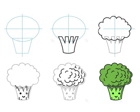 13 Easy And Beautiful Broccoli Drawing Ideas Drawing Photos
