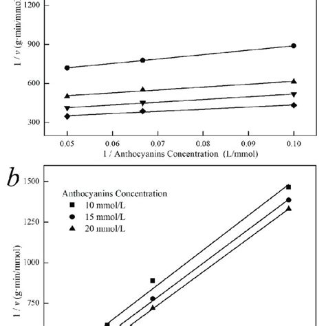 Double Reciprocal Fit Plot Of The Initial Reaction Rate With Cy3glc