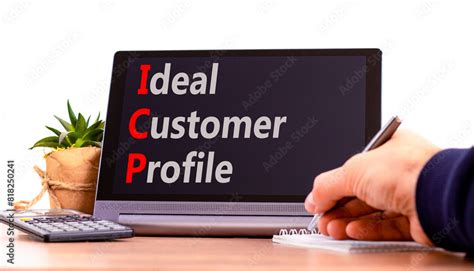 ICP Ideal Customer Profile Symbol Concept Words ICP Ideal Customer Profile On Beautiful Black