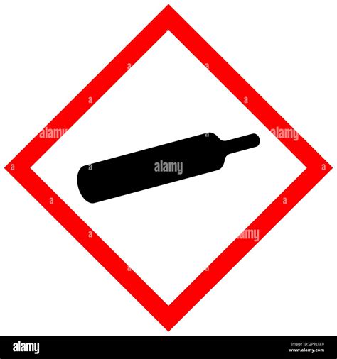 Compressed Gas Hazard Sign Stock Photo Alamy