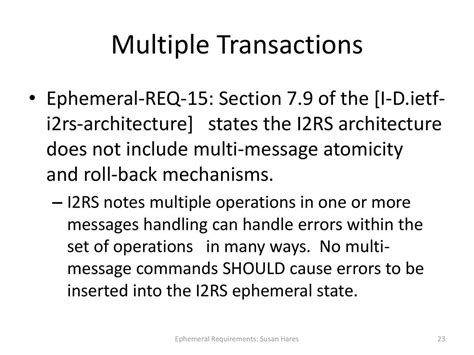 netconf discussion draft ietf i2rs ephemeral state 14 txt ppt download