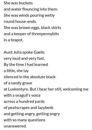 Higher English Aunt Julia Part 2 Diagram Quizlet