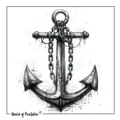 Realistic Anchor Tattoo