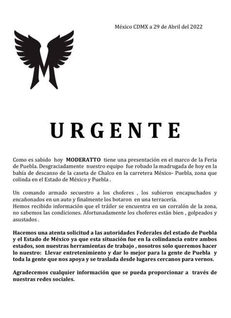 Moderatto Denunció Robo De Instrumentos Previo A Su Presentación En La