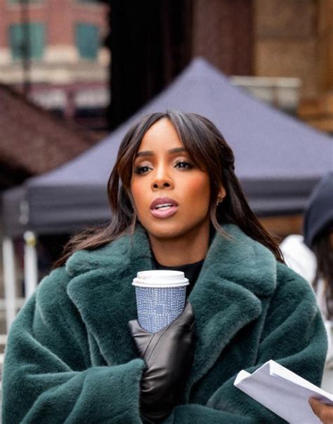Mea Culpa 2024 Kelly Rowland Green Fur Coat Ujackets