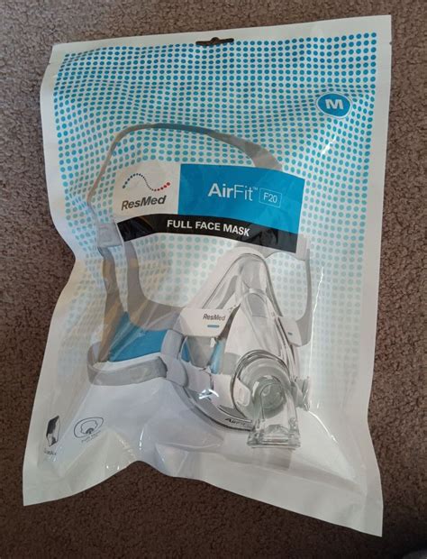 Resmed Full Face Mask Sleep Apnea Anti Snoring Airfit F20 Medium M