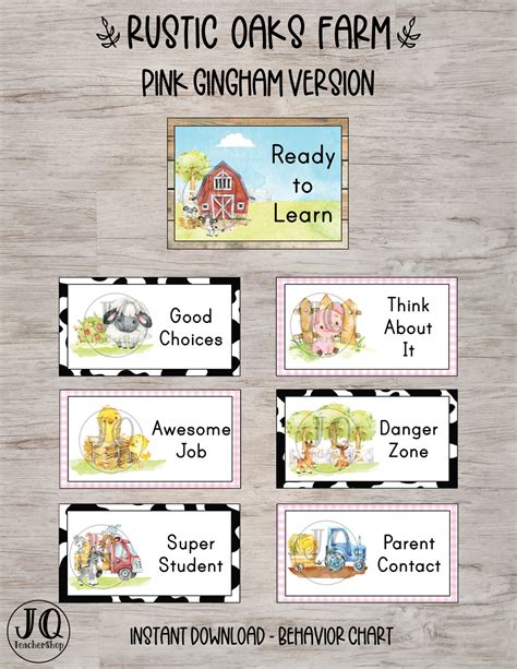 Farm Theme Behavior Chart Classroom Behavior Chart Classroom